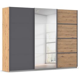 Kleiderschrank Rauch "Schwebet&uuml;renschrank OTTO&acute;s Choice Garderobe Schrank TOP ANGEBOT Avola", beige (eiche artisan, graumetallic, leisten graumetallic), B:271cm H:229cm T:62cm, Holzwerkstoff, Schr&auml;nke, Kleiderschrank, mit eleganten Zierleisten in Chrom, Schwarz oder Wei&szlig; MADE IN GERMANY