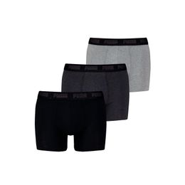 Boxershorts Puma "Boxershort Everyday Boxers 3P 3er Pack", Herren, Gr. XXL, schwarz (schwarz, grau), Obermaterial: 95% Baumwolle CO. 5% Elasthan EL., Unterhosen Boxershorts