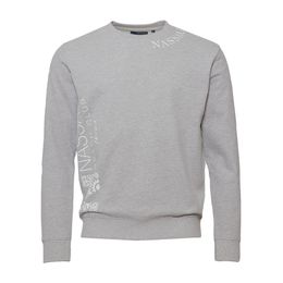 Sweatshirt NASSAU BEACH "Sweatshirt NB231043", Herren, Gr. XL, grau (grau melange), Obermaterial: 100% Baumwolle CO., Sweatshirts Sweatshirt
