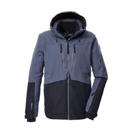 Skijacke Killtec "KSW 54 MN SKI JCKT", Herren, Gr. XL, grau (stahlgrau), Obermaterial: 100% Polyester;Futter: 100% Polyester;F&uuml;llung: 100% Polyester, Jacken Skijacke, Wasserdichte, atmungsaktive Herrenjacke, vielen Taschen und Features