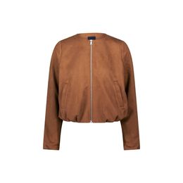 Jackenblazer Zero "Blazerjacke mit Rei&szlig;verschluss", Damen, Gr. 44, braun (bright tobacco), Obermaterial: 95% Polyester COOLMAX PES(Coolmax). 5% Elasthan EL., Blazer Jackenblazer