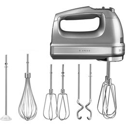 KitchenAid Handmixer "5KHM9212ECU CONTOUR SILVER", silber (contur, silber), B:8cm H:15cm T:20cm, Mixer, 9 Stufen, Handmixer