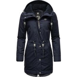 Winterjacke Ragwear "Winterjacke YM-Canny", Damen, Gr. XS, blau (navy21), Obermaterial: 65% Polyester PES. 35% Baumwolle CO. Obermaterial: Futter: 100% Polyester PES. 100% Polyester PES., Jacken Winterjacke