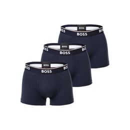 Boxershorts BOSS "Boxershort Trunk 3P Power 3er Pack", Herren, Gr. M, blau (dunkelblau), Obermaterial: 95% Baumwolle CO. 5% Elasthan EL., Unterhosen Boxershorts