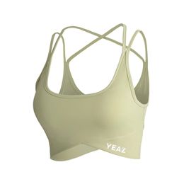 Sporttop YEAZ "Top CLASSY", Damen, Gr. S, gr&uuml;n, Obermaterial: 75% Nylon NY. 25% Elasthan EL., Tops Sporttop