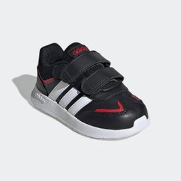 Klettschuh adidas Sportswear "TENSAUR SWITCH KIDS", M&auml;dchen, Gr. 21, bunt (core schwarz, cloud wei&szlig;, better scarlet), Synthetik, Textil, Schuhe Klettschuh, f&uuml;r Kinder