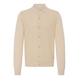 Longsleeve Blend "Strickpullover BHBaron", Herren, Gr. S, beige (oyster gray), Obermaterial: 100% Baumwolle CO., Shirts Longsleeve