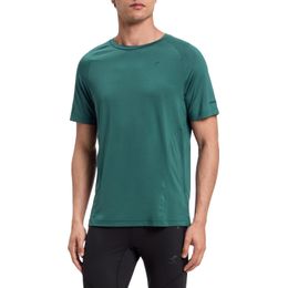 Laufshirt Energetics "HE.-T-SHIRT ELLAZOR II SHORT SLEEVE M", Damen, Gr. XL, blau petrol, blau aqu, Jersey, Obermaterial: 92% Polyester, 8% Elasthan, unifarben, Basic h&uuml;ftbedeckend, Rundhals, Raglan&auml;rmel, Shirts Laufshirt, Basic Passform, kurze &Auml;rmel, f&uuml;r Erwachsene, mit Rundhalsausschnitt