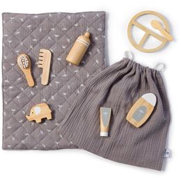 Puppen Accessoires-Set Musterkind "Viola Pflege & F&uuml;tter-Set, natur/wei&szlig;/grau", grau (natur, wei&szlig;, grau), Puppenausstattungen, Kinder, Puppen Accessoires-Set