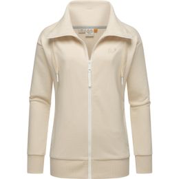Sweatjacke Ragwear "Sweatjacke Shocky", Damen, Gr. 3XL, beige (beige24), Obermaterial: 70% Baumwolle CO. 30% Polyester PES. Futter: 70% Baumwolle CO. 30% Polyester PES., Sweatjacken Sweatjacke