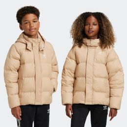 Steppjacke adidas originals "ADICOLOR KIDS", Damen, Gr. 116, beige (magic beige), Obermaterial: 100% Polyamid. Wattierung: 80% Daunen, 20% Federn, Jacken Steppjacke