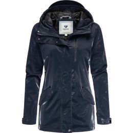 Outdoorjacke Ragwear "Outdoorjacke Meast Rainy", Damen, Gr. M, blau (navy), Obermaterial: 100% Polyester PES. Obermaterial: Futter: 100% Polyester PES., Jacken Outdoorjacke