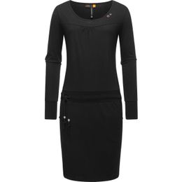 Jerseykleid Ragwear "Jerseykleid Penellope", Damen, Gr. XS, N-Gr, schwarz, Obermaterial: 100% Baumwolle CO. Obermaterial: 100% Baumwolle CO., Kleider Jerseykleid