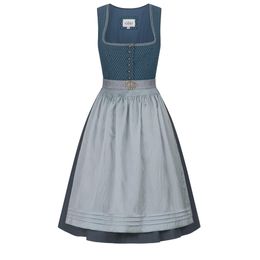 N&uuml;bler Dirndl N&Uuml;BLER "Dirndl midi Gudrun", Damen, Gr. 34, EURO, blau (petrol), Obermaterial: 100% Polyester PES., Kleider Dirndl