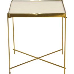 Beistelltisch, gold (goldfarben, goldfarben, champagner), B:44cm H:48cm T:44cm, HOFMANN LIVING AND MORE, Tische, Beistelltisch