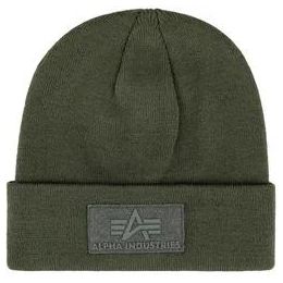 Skim&uuml;tze Alpha Industries "Velcro Beanie", Herren, Gr. onesize, gr&uuml;n (dunkelgr&uuml;n), Obermaterial: 100% Polyacryl, M&uuml;tzen