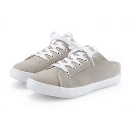 Sabot Vivance "Sneaker, Clog, Slip-On-Sneaker", Damen, Gr. 41, grau (hellgrau), Obermaterial: 100% Textilmaterial. Decksohle: 100% Textilmaterial. Futter: 100% Textilmaterial. Laufsohle: 100% Synthetik, unifarben, Basic, Schuhe Sabot, zum Reinschl&uuml;pfen mit Schn&uuml;rung VEGAN