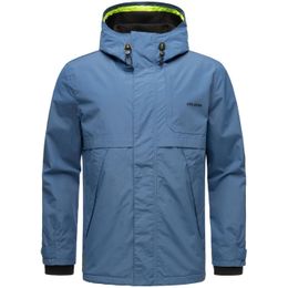 Regenjacke STONE HARBOUR "Outdoorjacke Zanjaar", Herren, Gr. S, blau (stormy blau), Obermaterial: 100% Nylon NY. Obermaterial: Futter: 100% Polyester PES., Jacken Regenjacke