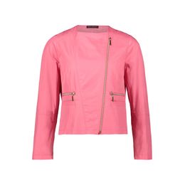 Jackenblazer Betty Barclay "Bikerjacke mit Rei&szlig;verschluss", Damen, Gr. 42, pink, Obermaterial: 100% Polyester PES., Blazer Jackenblazer
