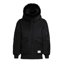 Bomberjacke Khujo "Bomberjacke Cela", Damen, Gr. XL, schwarz (bomber schwarz), Obermaterial: 100% Nylon NY. Obermaterial: Futter: 100% Polyester PES. 100% Polyester PES., Jacken Bomberjacke