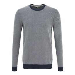!Solid Strickfleece-Pullover SOLID "Strickpullover SDDumon", Herren, Gr. L, blau (insignia blau), Obermaterial: 100% Baumwolle CO., Pullover Strickfleece-Pullover