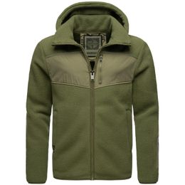 Kapuzensweatjacke STONE HARBOUR "Fleecejacke Illian", Herren, Gr. XXL, gr&uuml;n (olive leaf), Obermaterial: 100% Polyester PES., Sweatjacken Kapuzensweatjacke