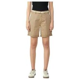 Chinoshorts s.Oliver, Damen, Gr. 36, N-Gr, beige (sesame beige), Obermaterial: 98% Baumwolle, 2% Elasthan, unifarben, regular fit kniefrei, Hosen Chinoshorts, Sommerhose mit geflochtenem G&uuml;rtel