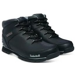 Schn&uuml;rboots Timberland "EURO SPRINT - MID LACE BOOT", Herren, Gr. 47,5, schwarz (schwarz, full, grain), Leder, Schuhe Schn&uuml;rboots, Winterstiefel, Schn&uuml;rstiefel, Winterschuhe