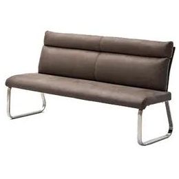 Polsterbank MCA furniture "RABEA-PBANK", beige (sand, edelstahl geb&uuml;rstet), B:160cm H:98cm T:70cm, Edelstahl, Sitzb&auml;nke, Polsterbank