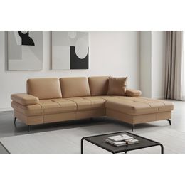 Sit & More Ecksofa SIT & MORE "Morris Jubi, Recamiere, Breite 247 cm", cappuccino, B:247cm H:83cm T:171cm, Sofas, Ecksofa, mit Armteilfunktion,, wahlweise mit Schlaffunktion