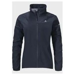 Sch&ouml;ffel Outdoorjacke SCH&Ouml;FFEL "Jacket Style Lurbek WMS", Damen, Gr. 38, blau (8820, blau), Oberstoff: 100% Polyester; (Membran: Thermoplastisches Polyurethan), regular fit, hoch geschlossener Ausschnitt, Jacken Outdoorjacke