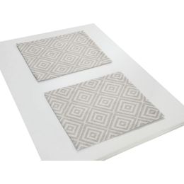 Platzset WIRTH "Telfort" Gr. 1, braun, B:40cm L:35cm, Obermaterial: 85% Polyester, 15% Baumwolle, Platzsets, Platzset