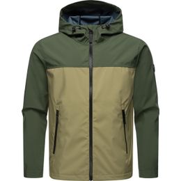 Softshelljacke Ragwear "Softshelljacke Shellwie Block", Herren, Gr. M, gr&uuml;n (schwarz olive), Obermaterial: 100% Polyester PES. Obermaterial: Futter: 100% Polyester PES., Jacken Softshelljacke