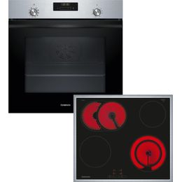 Constructa Backofen-Set "CX5BS610", Energieeffizienz: A+, schwarz (schwarz, edelstahl), Herdsets, Backofen-Set
