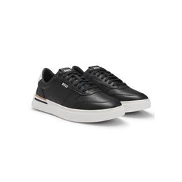 Sneaker BOSS "Sneaker Clint Tenn ltvpN", Herren, Gr. 41, schwarz, Obermaterial: 100% Rindsleder Leather cow. Futter: 100% Polyester PES. 100% Gummi rubber., Schuhe Sneaker
