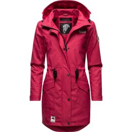 Funktionsmantel Navahoo "Regenjacke Deike", Damen, Gr. S, pink (fuchsia), Obermaterial: 50% Polyurethan PU. 50% Polyester PES. Obermaterial: Futter: 100% Polyester PES., M&auml;ntel Funktionsmantel