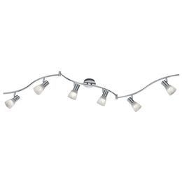 Trio LEUCHTEN LED Deckenstrahler "Levisto", grau (nickelfarben), 6, Leuchten, LED Deckenleuchte, LED Deckenlampe, LED Deckenstrahler