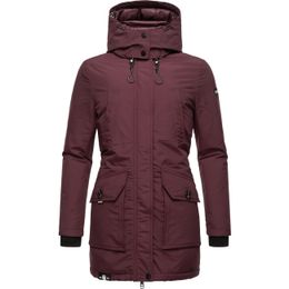 Winterjacke Navahoo "Winterjacke Blizzardstorm", Damen, Gr. M, rot (wine), Obermaterial: 70% Baumwolle CO. 30% Nylon NY. Obermaterial: Futter: 100% Polyester PES. 100% Polyester PES., Jacken Winterjacke