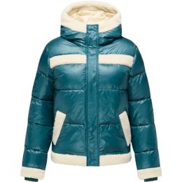 Winterjacke Ragwear "Winterjacke Editah Shiny YOUMODO", Damen, Gr. L, gr&uuml;n (ocean gr&uuml;n), Obermaterial: 100% Polyester PES. Obermaterial: Futter: 100% Polyester PES. 100% Polyester PES., Jacken Winterjacke