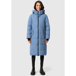 Steppjacke Marikoo "Marikoo Zuraraa lange Damen Winter Steppjacke B989", Damen, Gr. XXL, blau (dusty blau), Obermaterial: 100% Polyester PES., Jacken Steppjacke