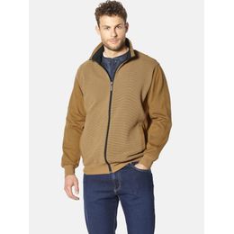 Sweatjacke Babista "Sweatjacke TOMESTELLI", Herren, Gr. M, gelb (dunkelgelb), Obermaterial: 60% Baumwolle CO. 37% Polyester COOLMAX PES(Coolmax). 3% Elasthan EL., normal, ohne Ausschnitt, Sweatjacken Sweatjacke