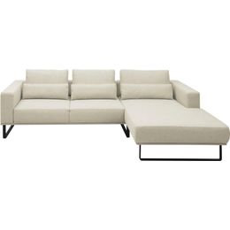 Ecksofa Musterring "JustB PM100", nature, B:292cm H:88cm T:185cm, 100% Polyester, Sofas, Ecksofa, Gro&szlig;z&uuml;gige 292 cm Breite, schwarze Metallkufen -erh&auml;ltlich in 6 Farben
