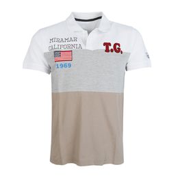 T-Shirt Top Gun "Polo TG20201019", Herren, Gr. S, wei&szlig; (sanftes wei&szlig;), Obermaterial: 100% Baumwolle CO., Shirts T-Shirt