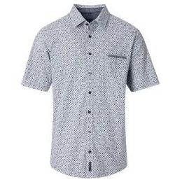 Kurzarmhemd Casamoda "Casamoda Freizeithemd Kurzarm Print", Herren, Gr. 3XL, Normalgr&ouml;&szlig;en, blau, 100% Baumwolle, bedruckt, l&auml;ssig geschnitten, Hemden