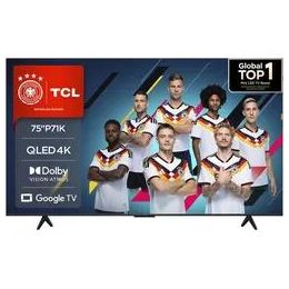 TCL QLED-Fernseher "75P71KX1", Energieeffizienz: F (A-G), schwarz, 75, Fernseher, Multi-HDR, Dolby Vision, Smart TV, Airplay2, Dolby Atmos, Game Master
