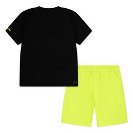 Shirt & Shorts Hurley "HRLB S/S TEE & MESH SHORT SET", Jungen, Gr. 98, volt, Obermaterial: 95% Polyester, 5% Elasthan. Obermaterial Hose: 100% Polyester, KOB Set-Artikel Shirt & Shorts, f&uuml;r Kinder, sportlicher Stil