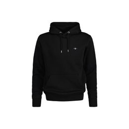 Sweatshirt Gant "Sweatshirt REGULAR SHIELD HOODIE", Damen, Gr. S, schwarz, Obermaterial: 78% Baumwolle CO. 22% Polyester PES., Sweatshirts Sweatshirt
