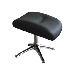 Fu&szlig;hocker FLEXLUX "Fu&szlig;hocker More, Beinst&uuml;tze f&uuml;r Entspannung, Ergonomisch, Komfort", schwarz (deep schwarz), B:44cm H:39cm T:35cm, 100% Echteder, Hocker, Fu&szlig;hocker, Scandi-stil, Robuster Alu Fu&szlig;, Pflegeleicht, Stoff oder Echtleder