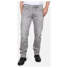 5-Pocket-Jeans HERO by John Medoox "Denver Fashion Regular Straight Stretch Jeans", Herren, Gr. 36, L&auml;nge 30, grau (lightgrau denim), Denim/Jeans, 98% Baumwolle, 2% Elasthan, straight fit lang, Jeans 5-Pocket-Jeans, Straight Fit Casual Clean Wash Denim Jeans f&uuml;r Herren