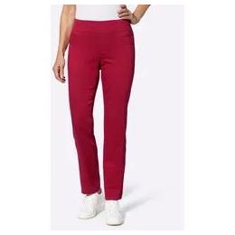 Schlupfhose Casual Looks, Damen, Gr. 54, Normalgr&ouml;&szlig;en, rot, 65% Baumwolle, 33% Polyester, 2% Elasthan, unifarben, lang, Hosen Schlupfhose